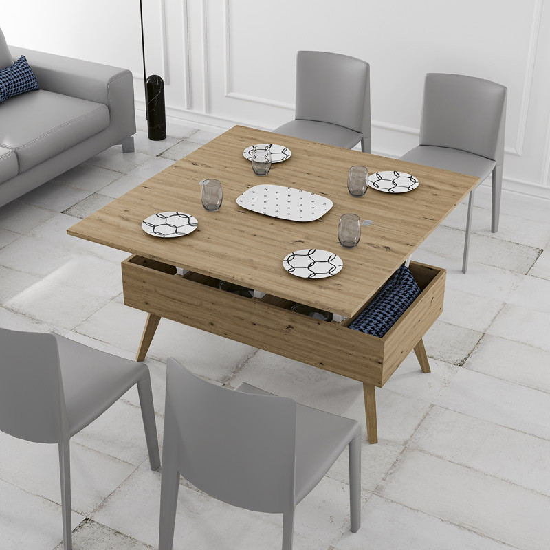 Mesa De Centro Elevable Convertible En Mesa De Comedor Para 4 Personas Mesa De Centro Elevable Convertible En Mesa De Comedor Para 4 Personas